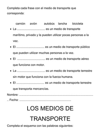 Los transportes | DOC