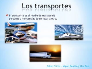Los transportes | PPTX