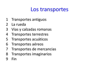 Los transportes | PPTX