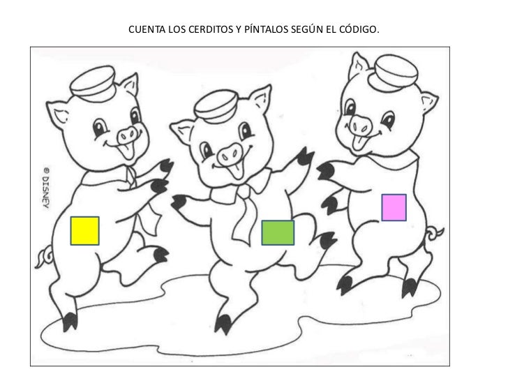 Los tres cerditos fichas