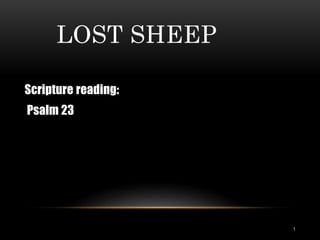Lost sheep lesson | PPTX