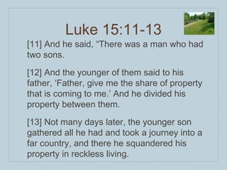 The Parable of the Lost Son (Luke 15:11-32)