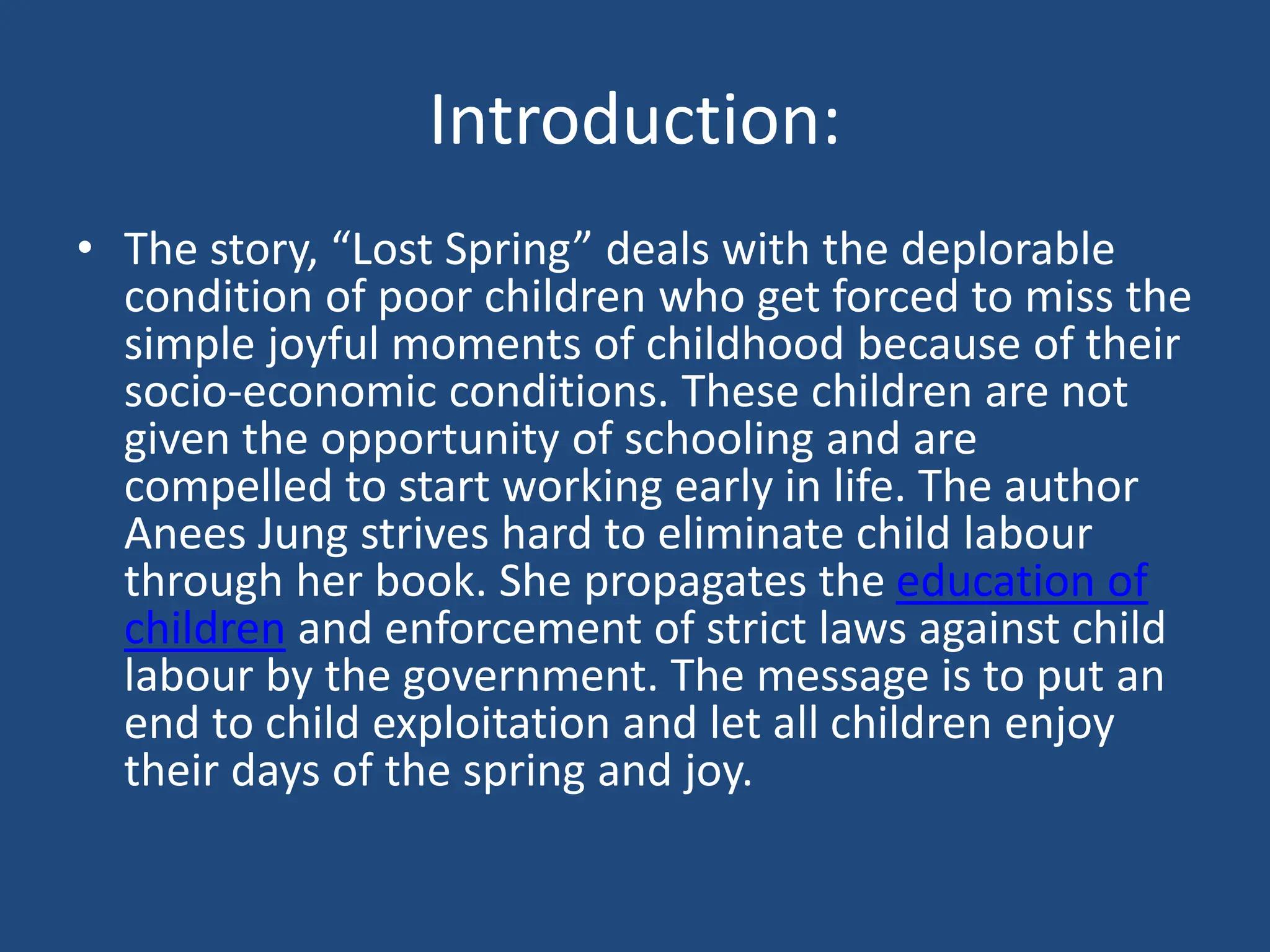 Lost Spring. class 12 TBSE (Ranjan Debnath) | PPTX