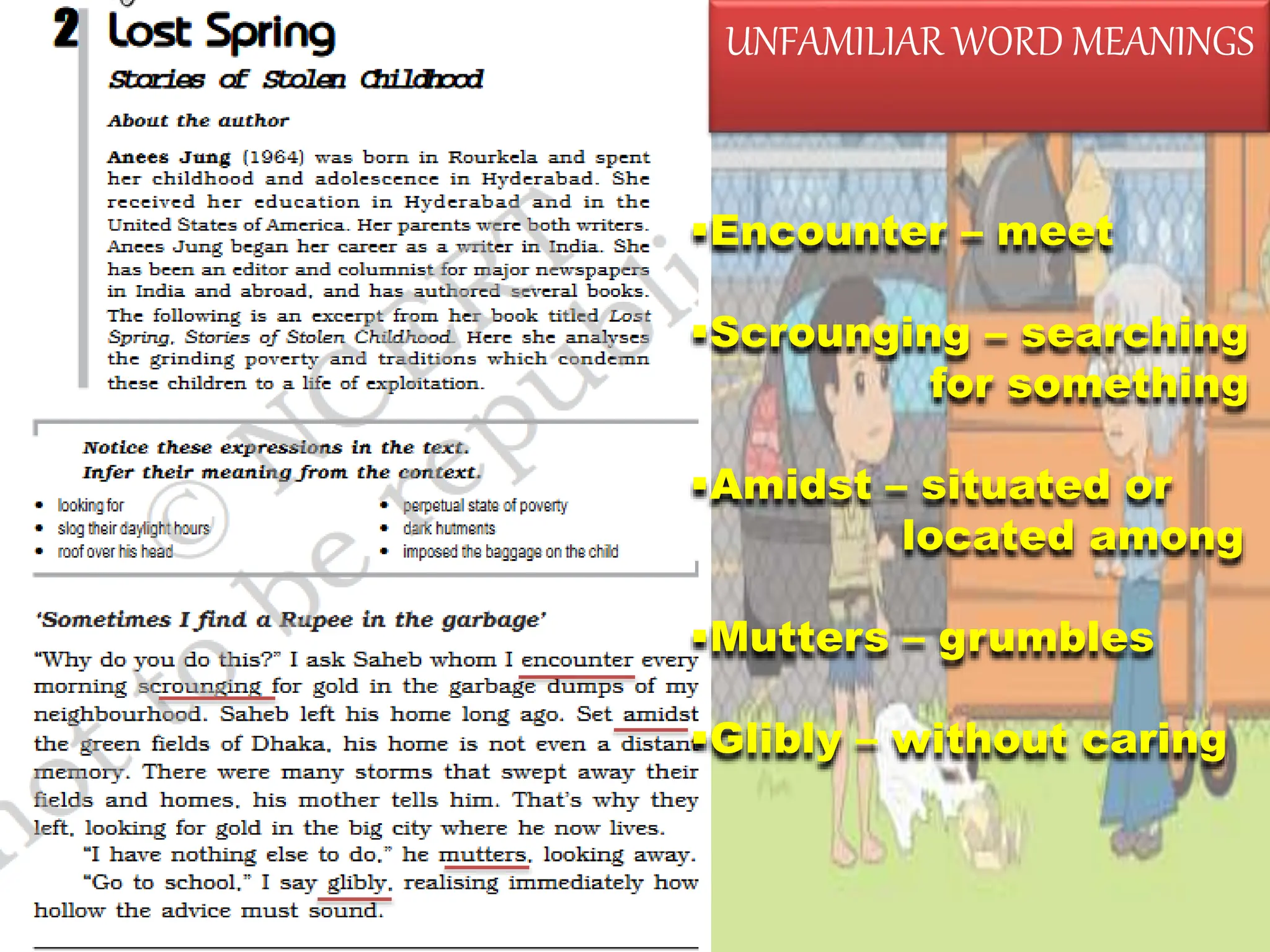 ch - LOST SPRING ppt for class XII (12th) | PPTX