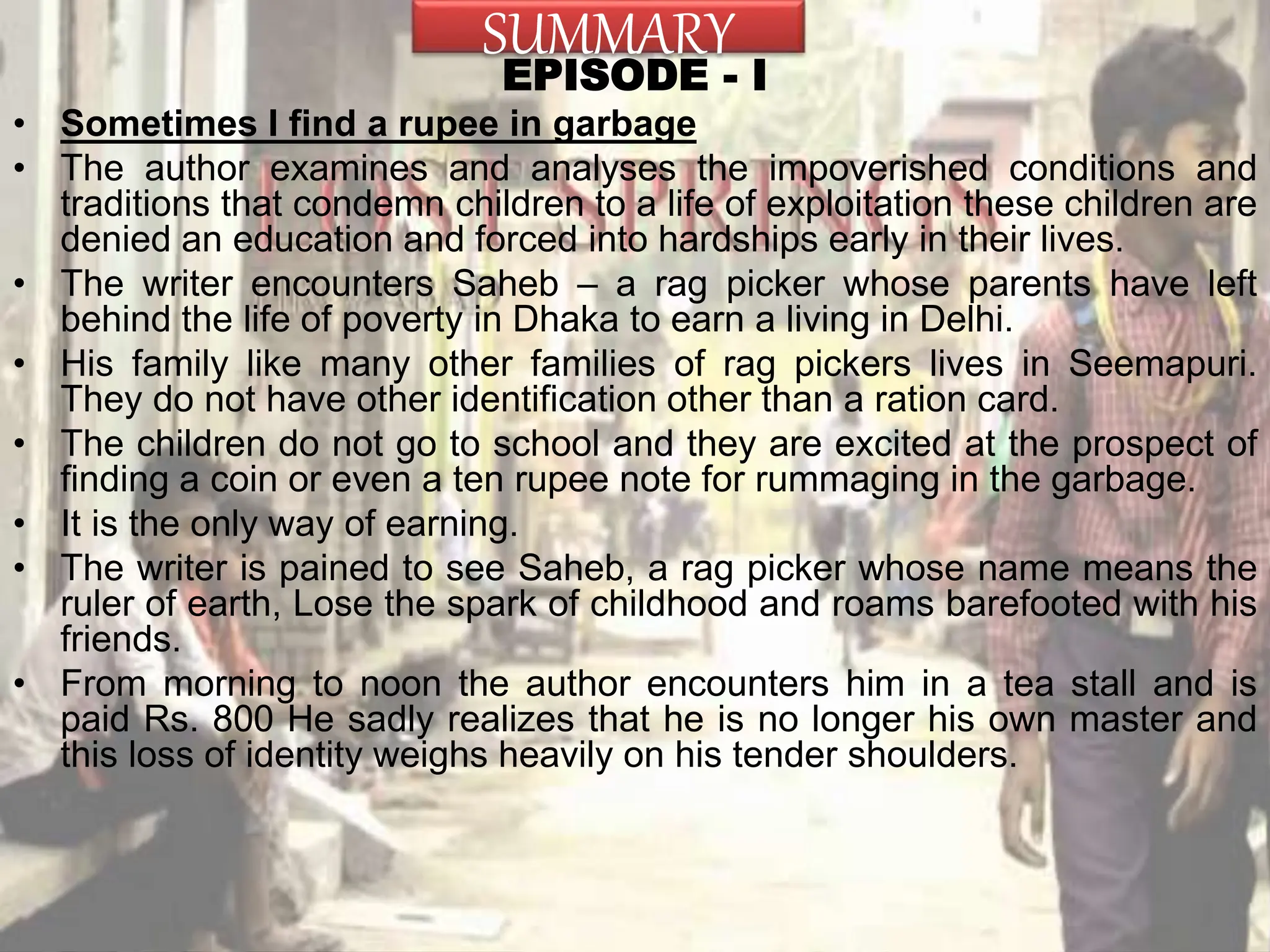 ch - LOST SPRING ppt for class XII (12th) | PPTX