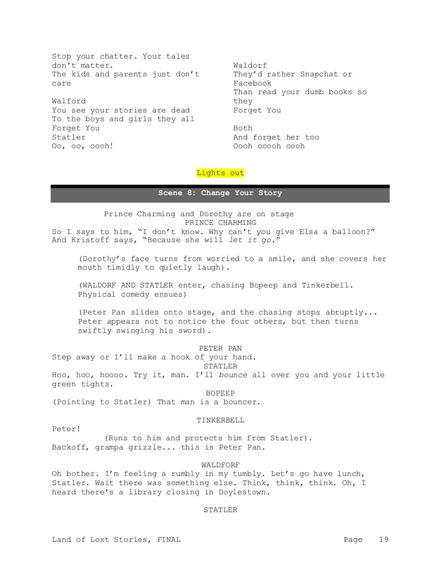 Free Middleschool Play Script (Land of Lost Stories) | DOCX
