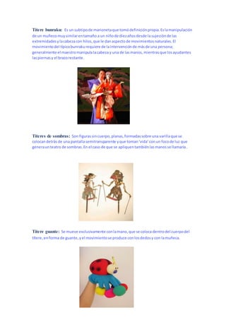 Los títeres en educación inicial | DOCX