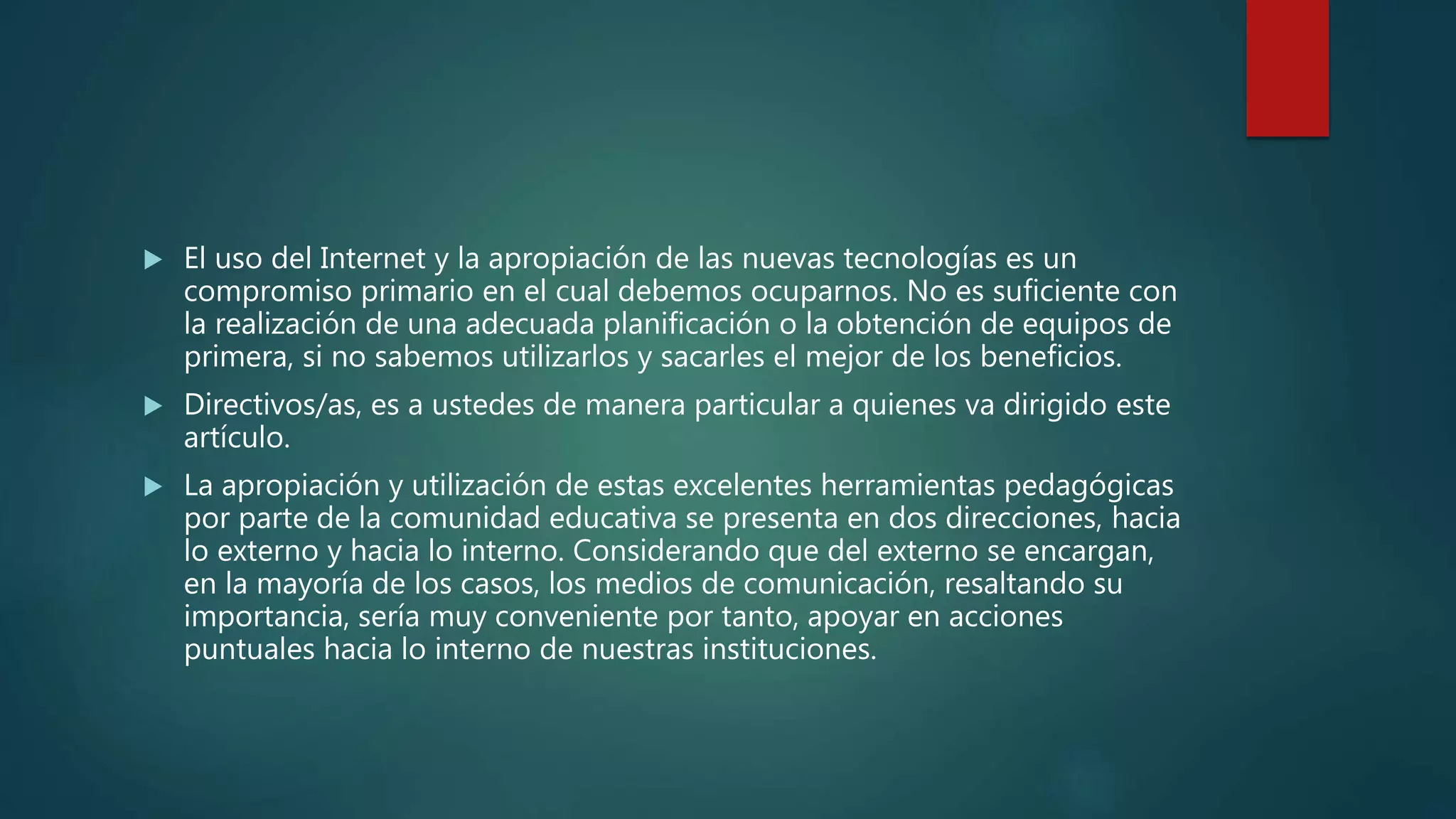 Los usos de internet en la educacion | PPT