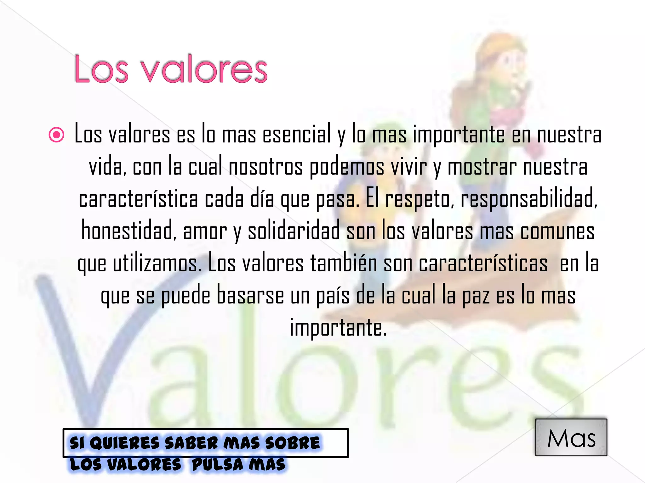 Los valores | PPTX