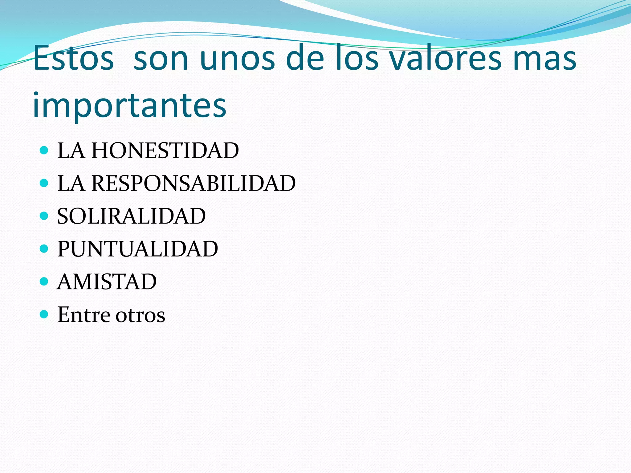 Los valores | PPTX