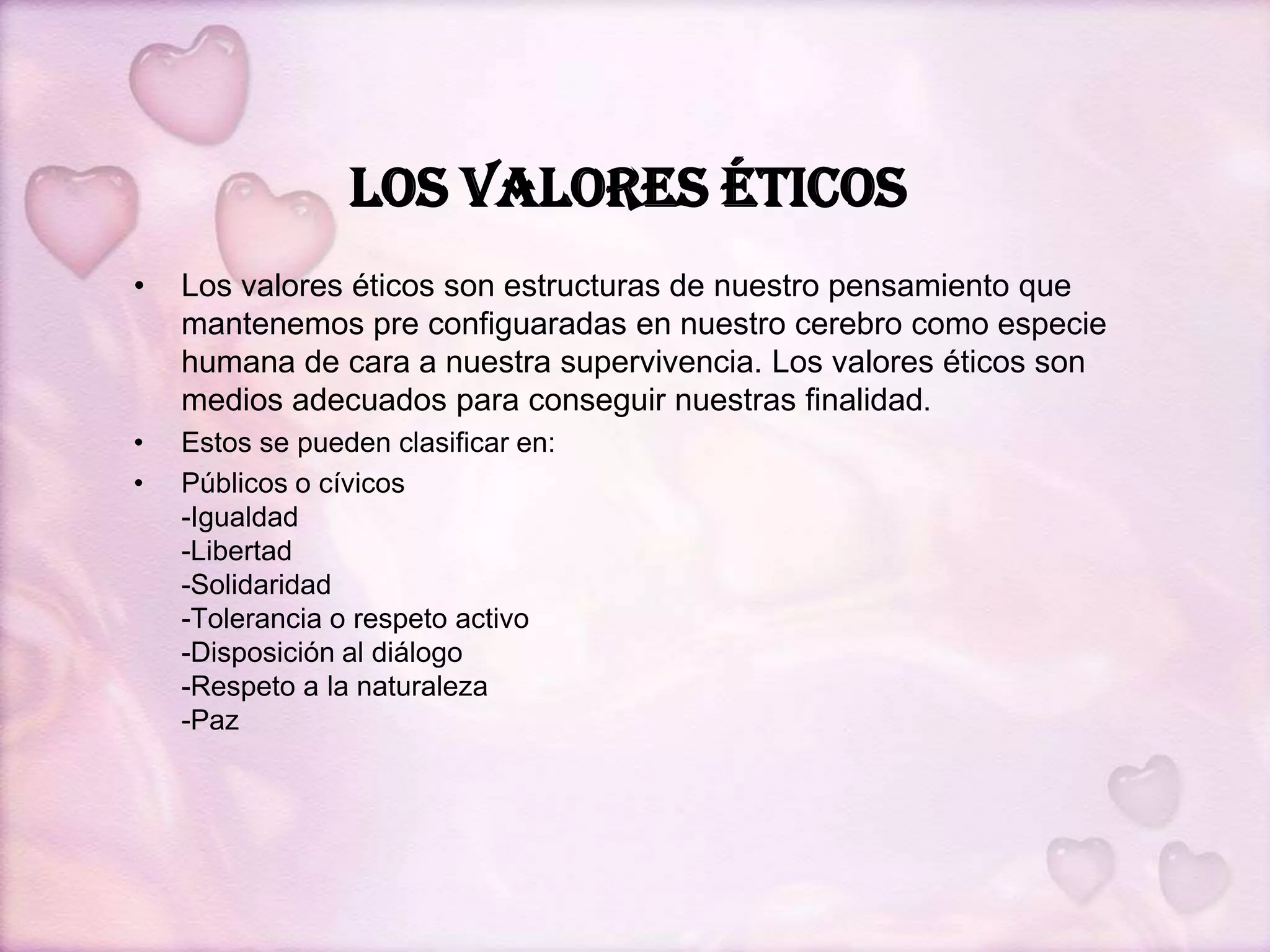 Los valores | PPT
