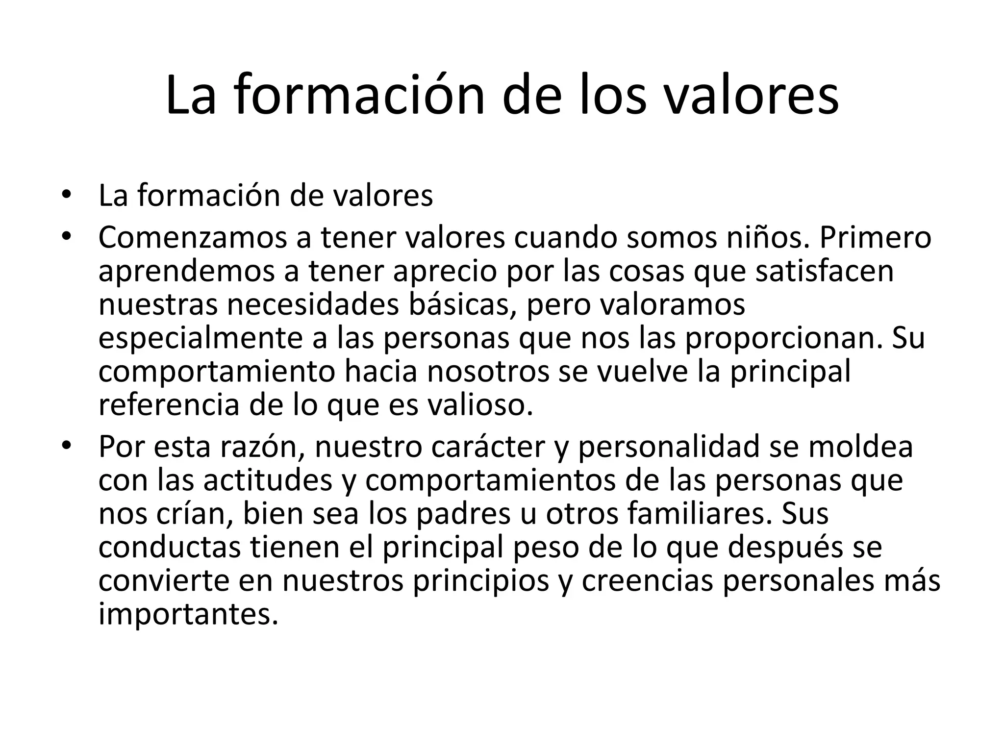 Los valores | PPTX