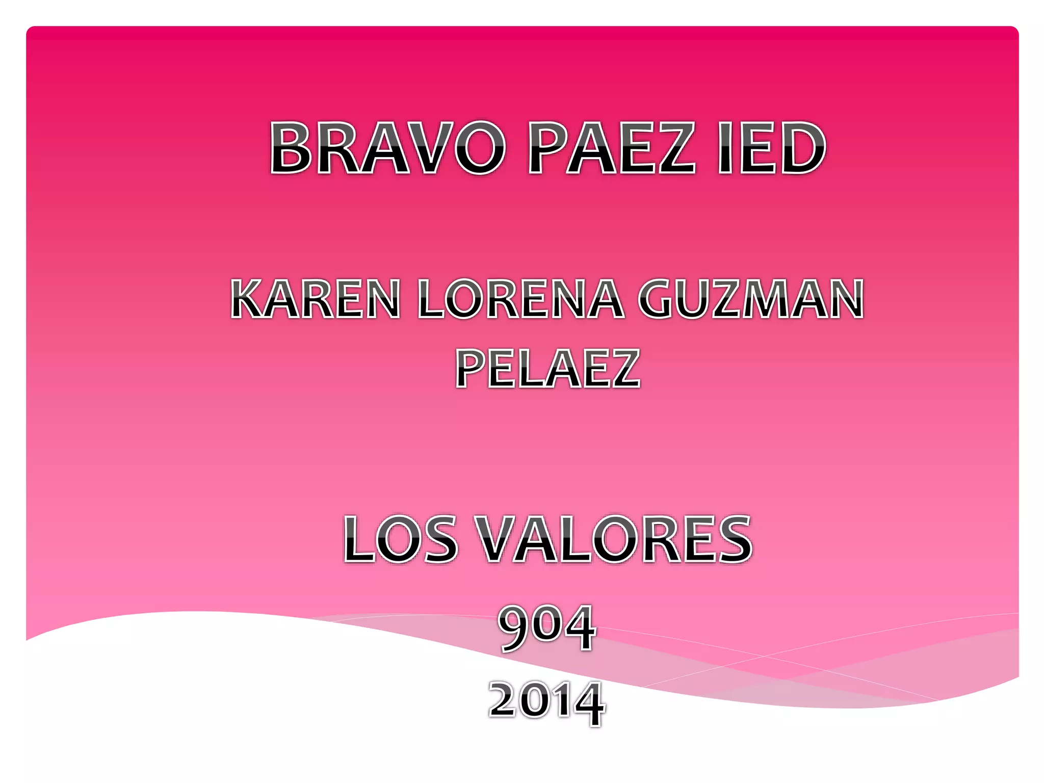 Los valores | PPTX