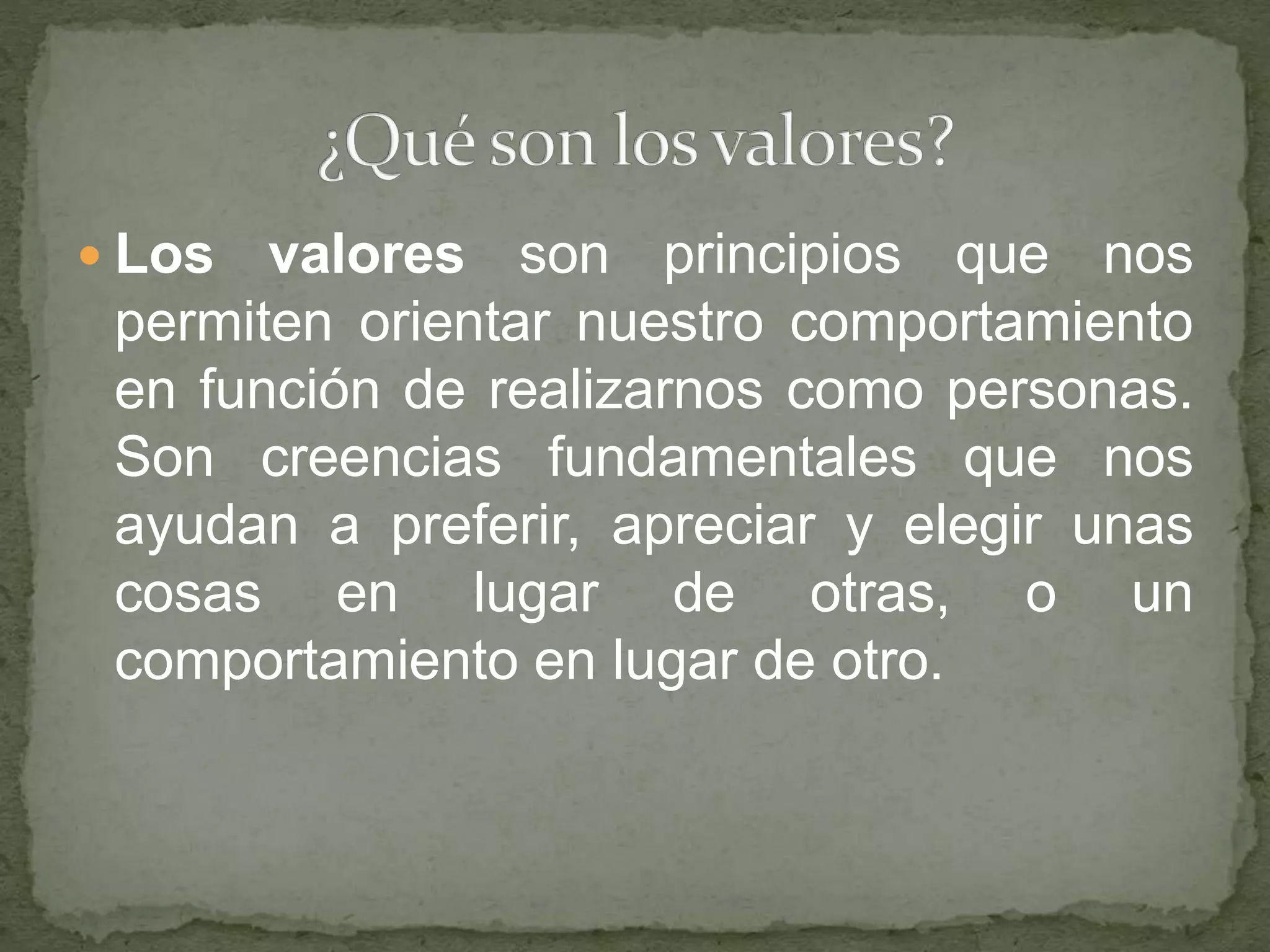 Los valores | PPTX