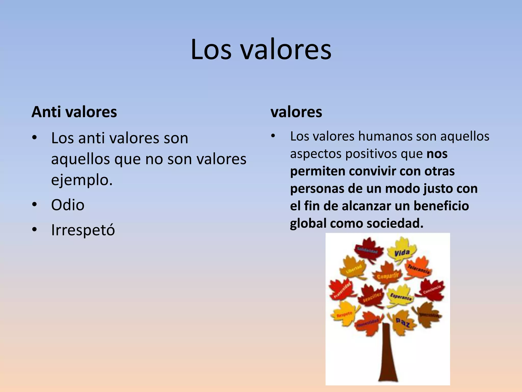 Los valores | PPTX