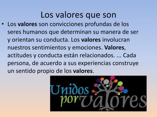 Los valores | PPTX