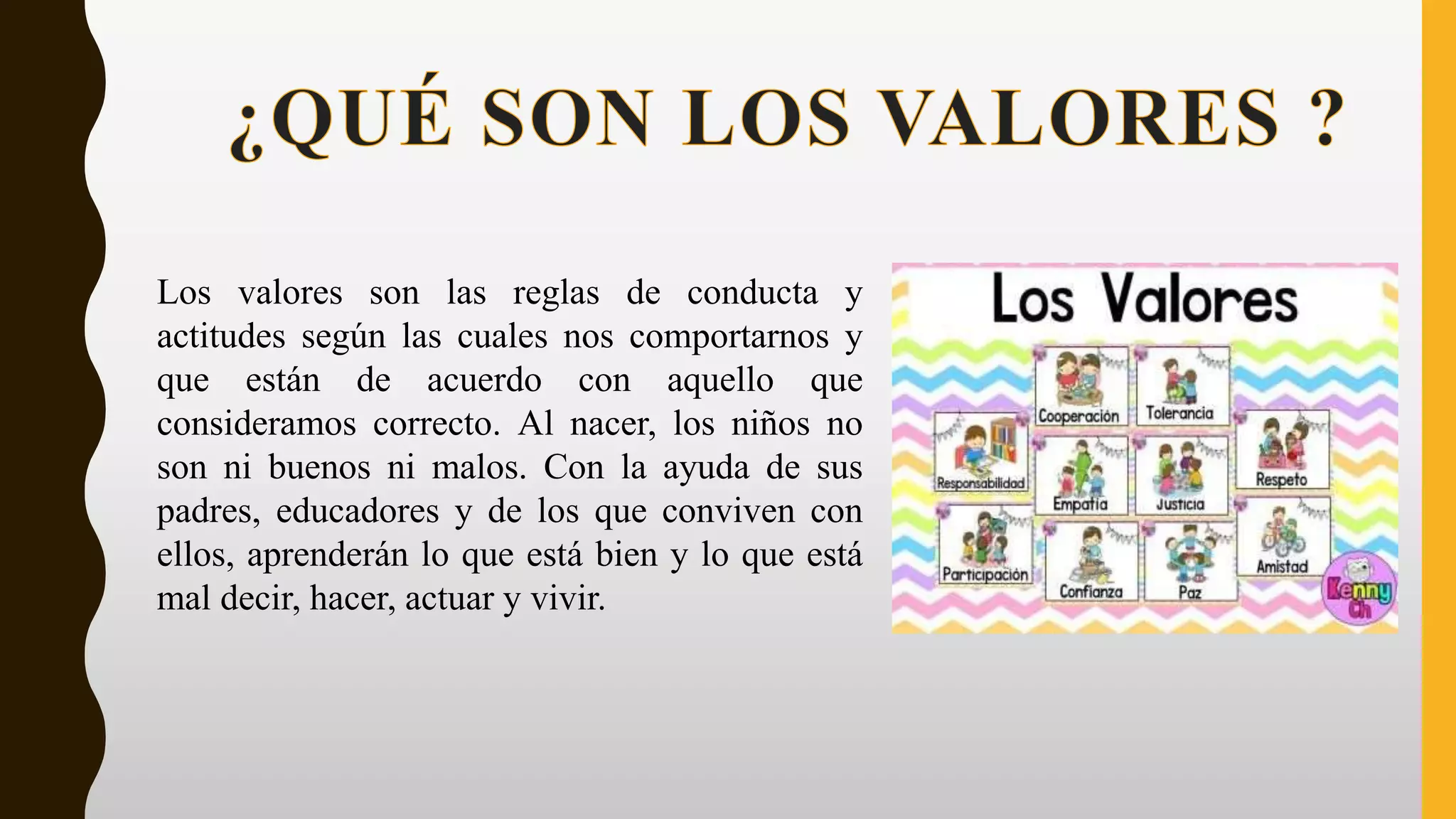 LOS VALORES EN LOS NIÑOS | PPT