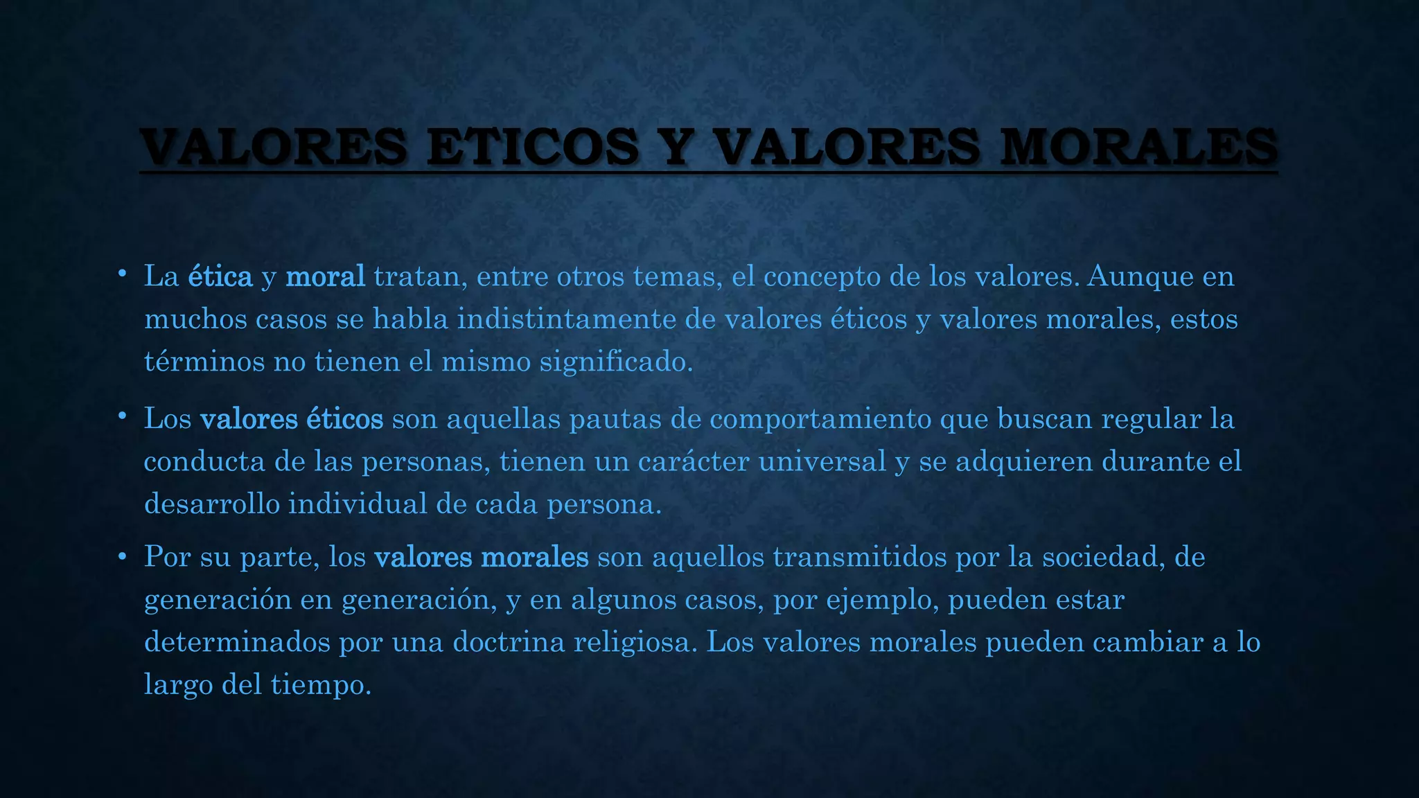 Los valores | PPT
