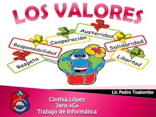 Los valores, reflexion | PPTX