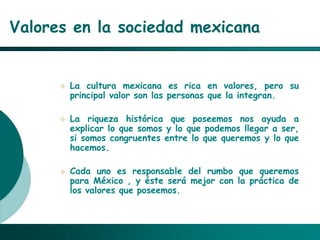Los valores del mexicano | PPT