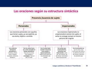 Los valores de se. clasificación de las oraciones | PPT