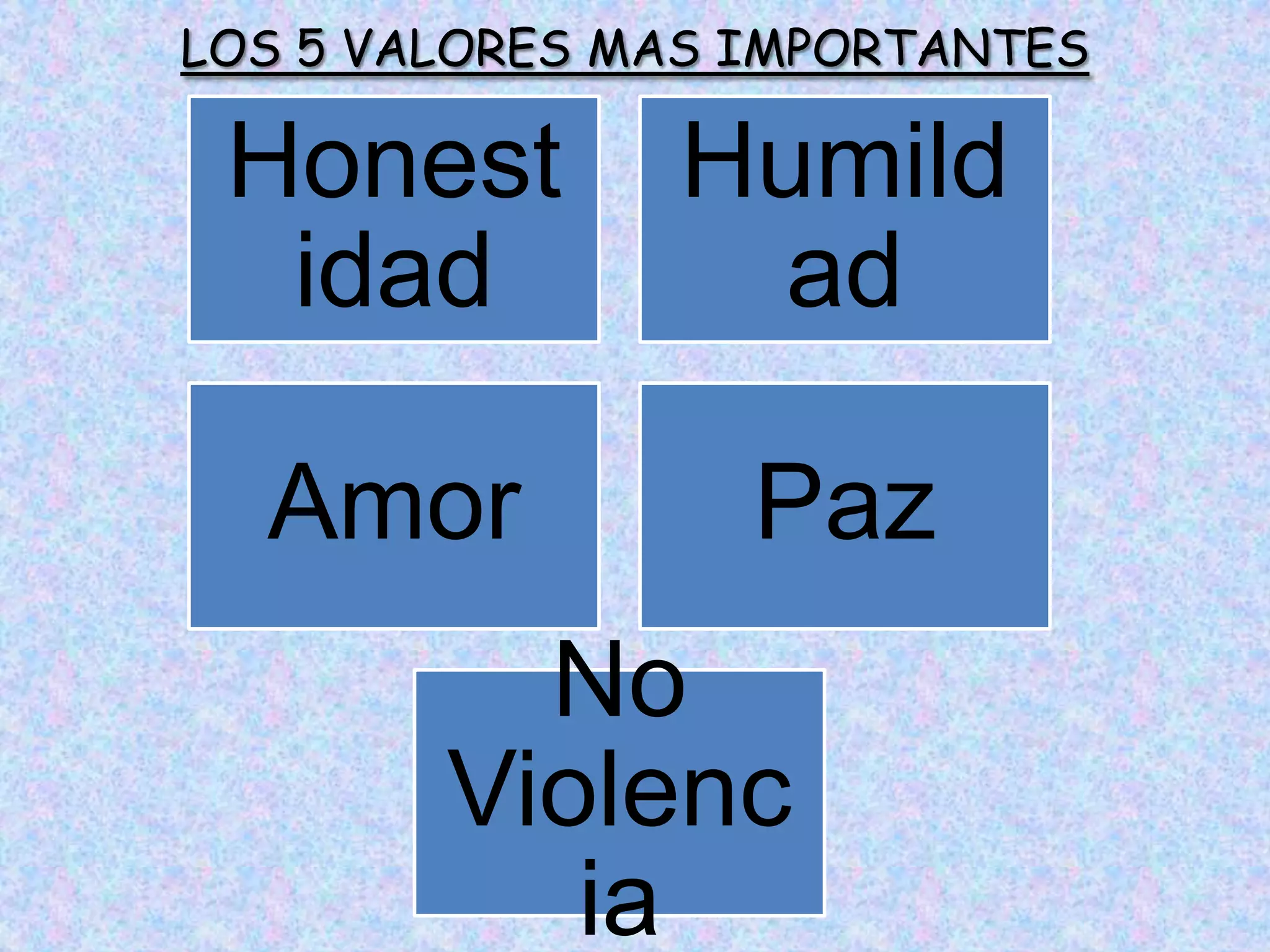 Los valores humanos | PPTX