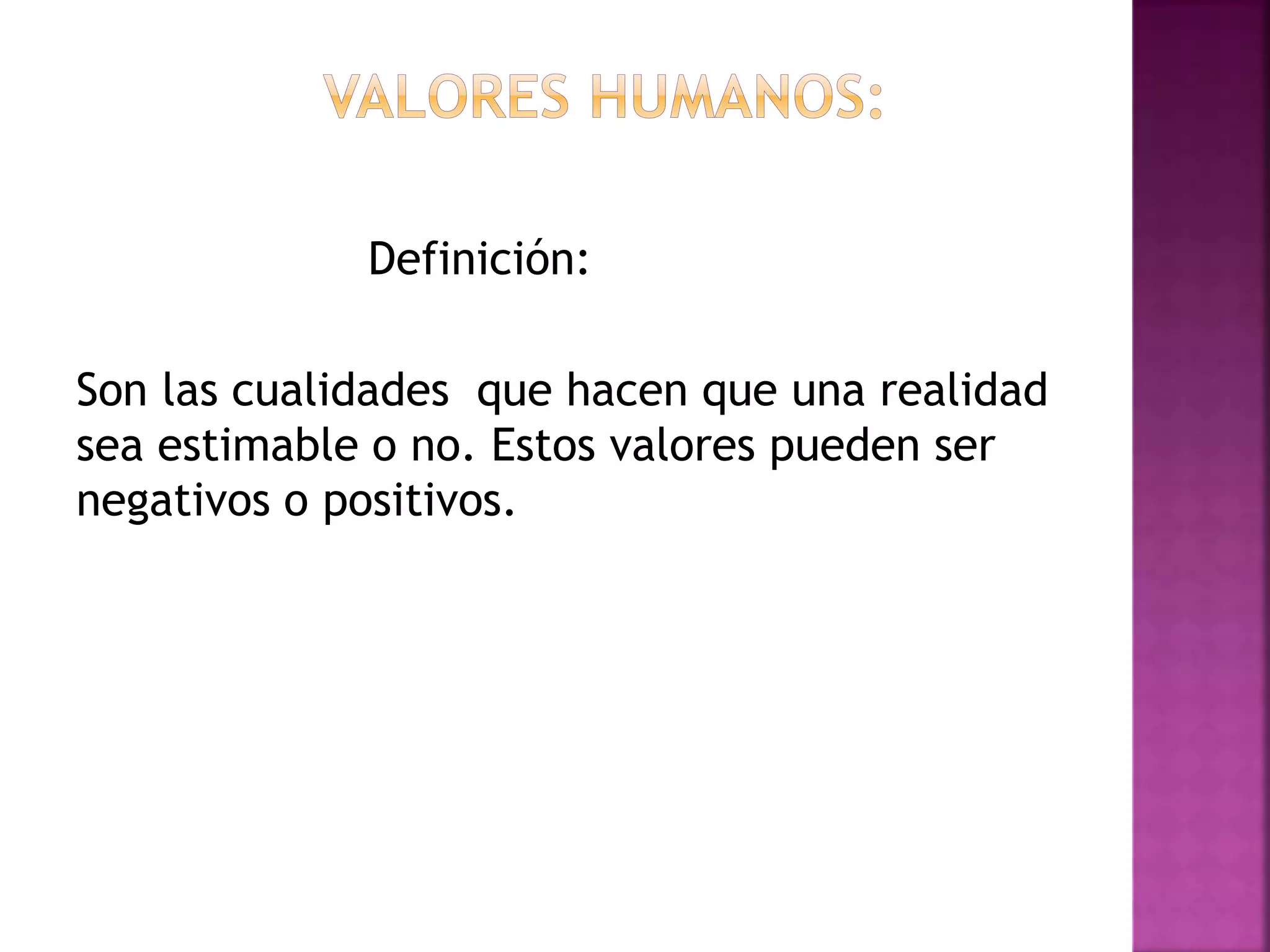Los valores humanos | PPT