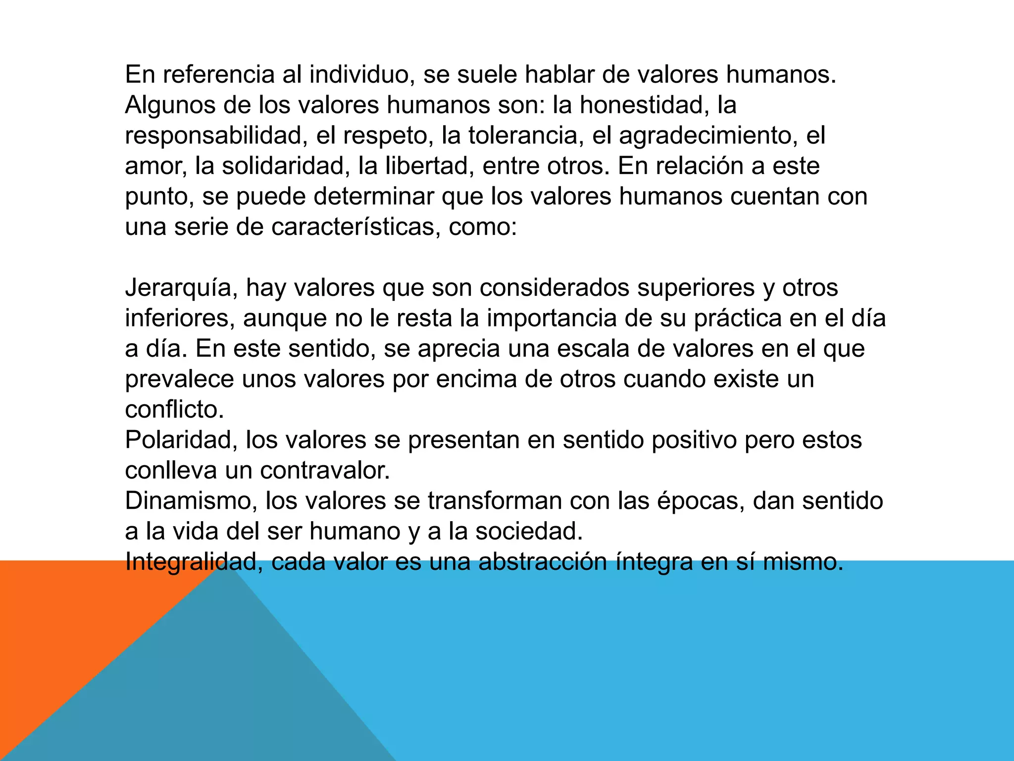 Los valores humanos | PPT