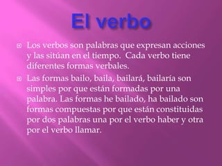 Los verbos | PPTX