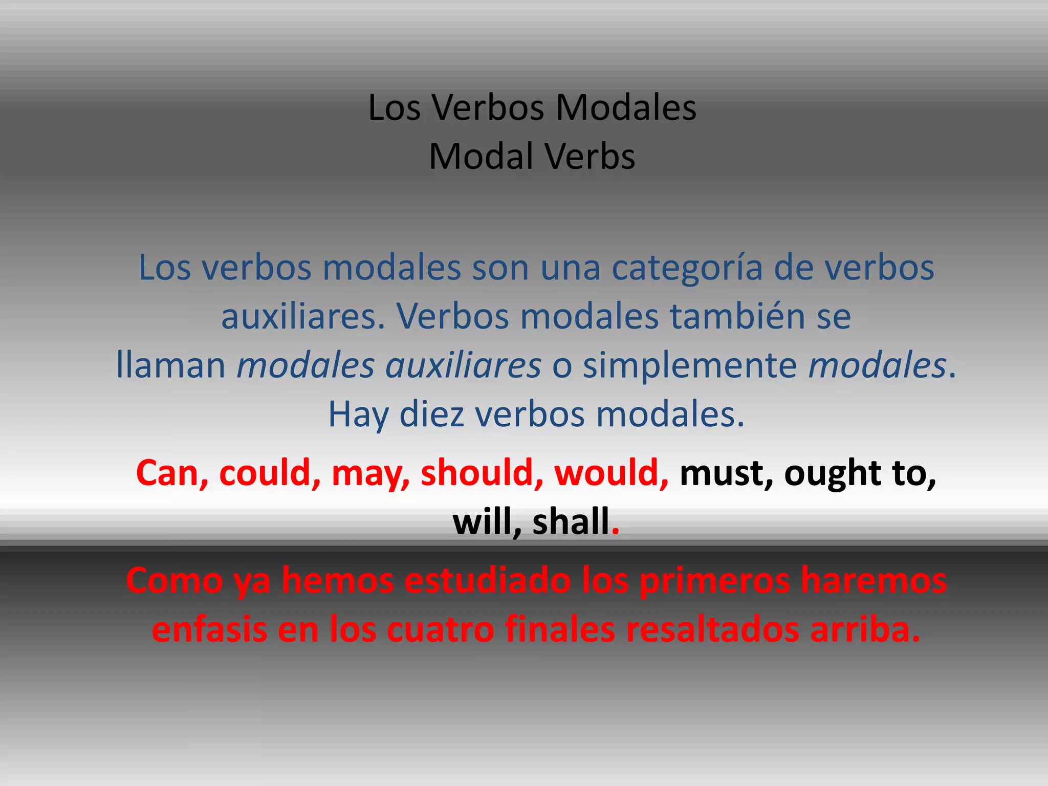 Los verbos modales angel torrealba | PPTX | Music | Entertainment