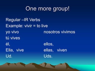 Los verbos regulares en el presente.ppt