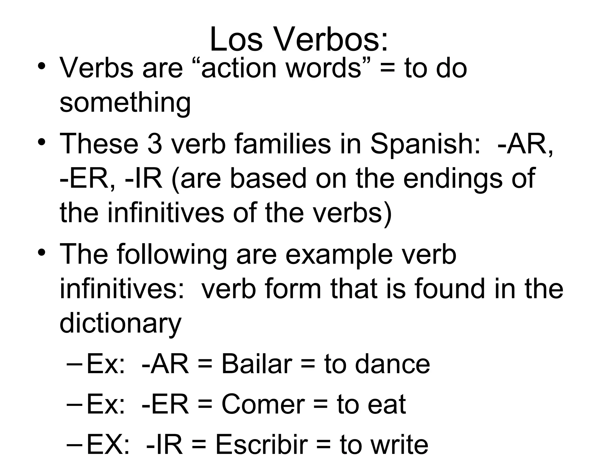 Los verbos regulares en presente | PPT