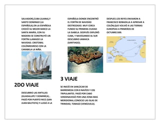 Los viajes de colon | DOCX