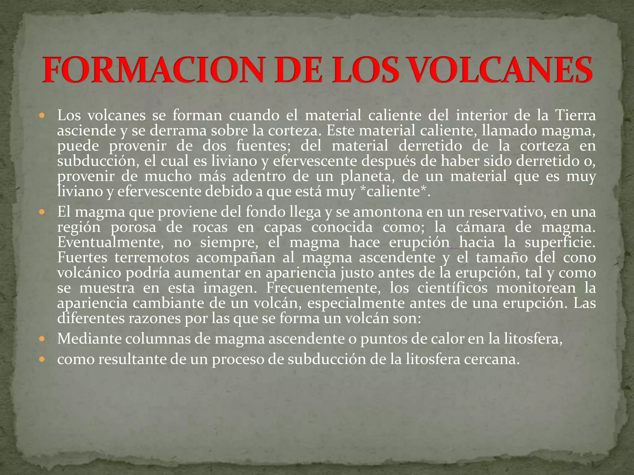 Los volcanes | PPTX