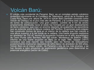 Los volcanes en panamá riesgo y beneficios al | PPTX