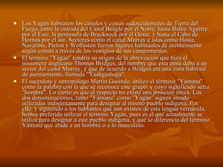 Los Yaganes | PPT