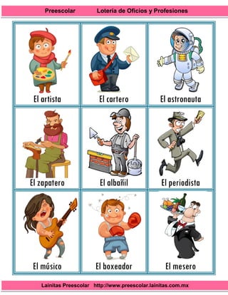 Loteria oficios-y-profesiones-pdf | PDF