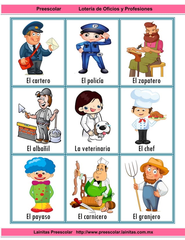 Loteria oficios-y-profesiones-pdf | PDF