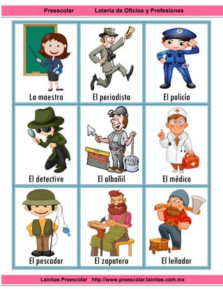 Loteria oficios-y-profesiones-pdf | PDF