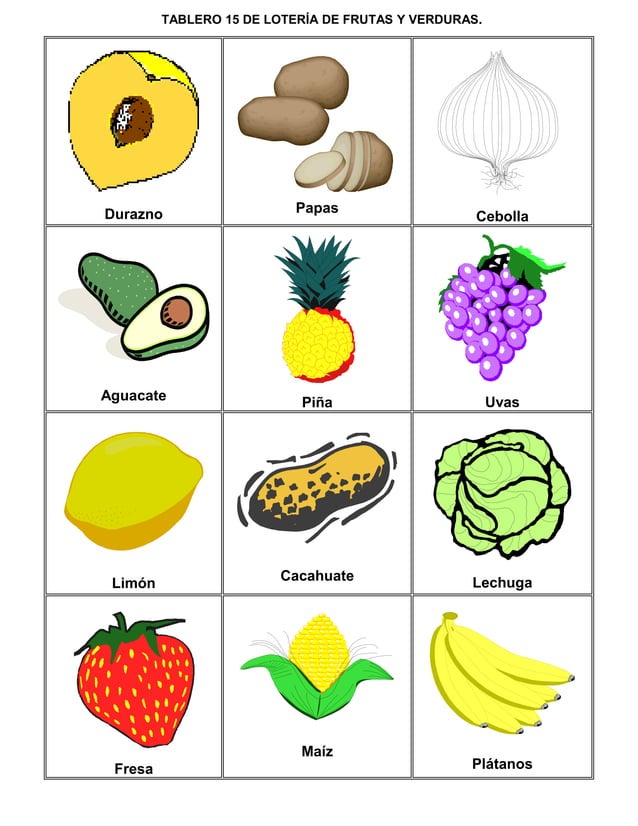 Loteria de frutas_y_verduras_español | DOC