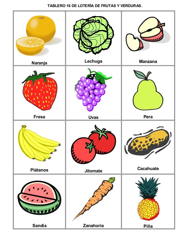 Loteria de frutas_y_verduras_español