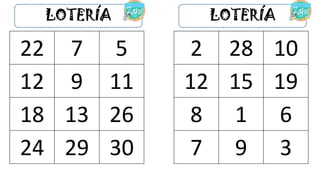 Loteria numeros del 1 al 30 | PDF