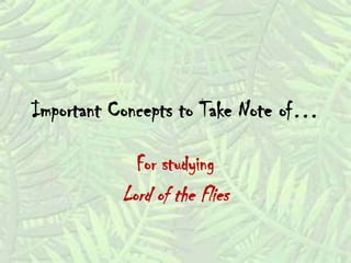 Lord of the Flies Introduction | PPTX