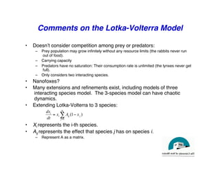 Lotka-Volterra model ( Predator prey model) | PDF