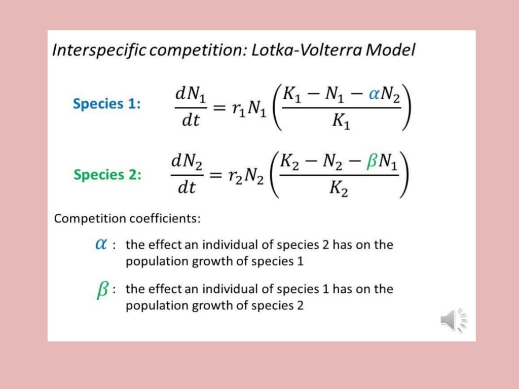Lotka volterra model of competition