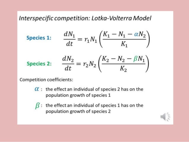 Lotka volterra model of competition