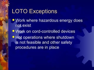 Lockout/Tag Out | PPT