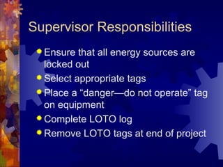 Lockout/Tag Out | PPT