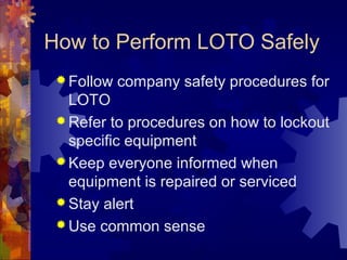 Lockout/Tag Out | PPT