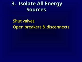 lockout tagout - energy isolation technology | PPT